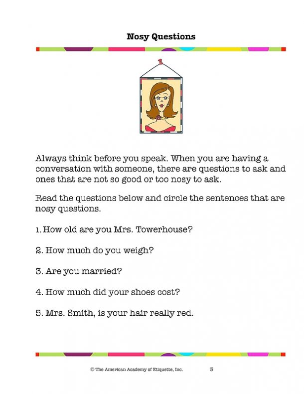 Pre-School Kindergarten Communication Skills - Manners To Go™