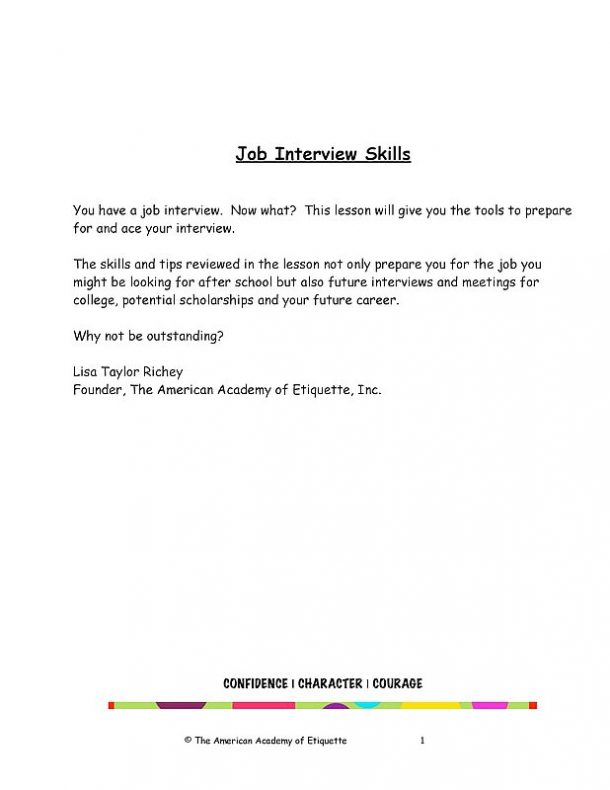 Job Skills Curriculum High School - Manners To Go™