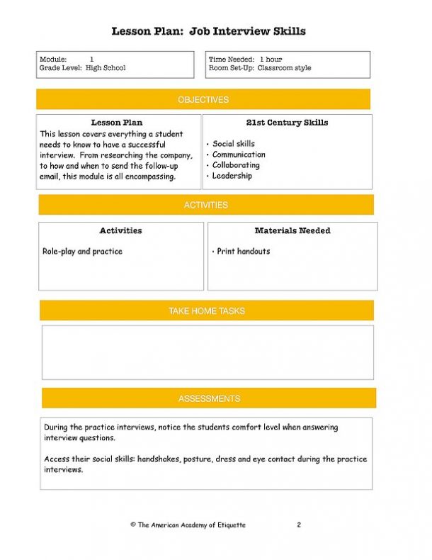 Job Skills Curriculum High School - Manners To Go™