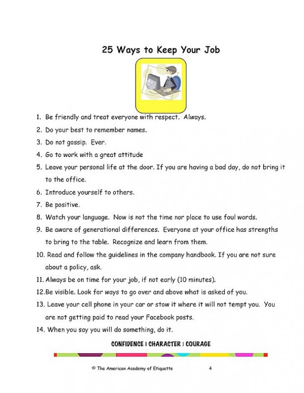 Job Skills Curriculum High School - Manners To Go™