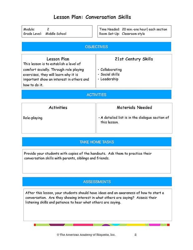 Communication Skills Curriculum Middle School Manners To Go Communication Skills Curriculum Middle School Manners To Go