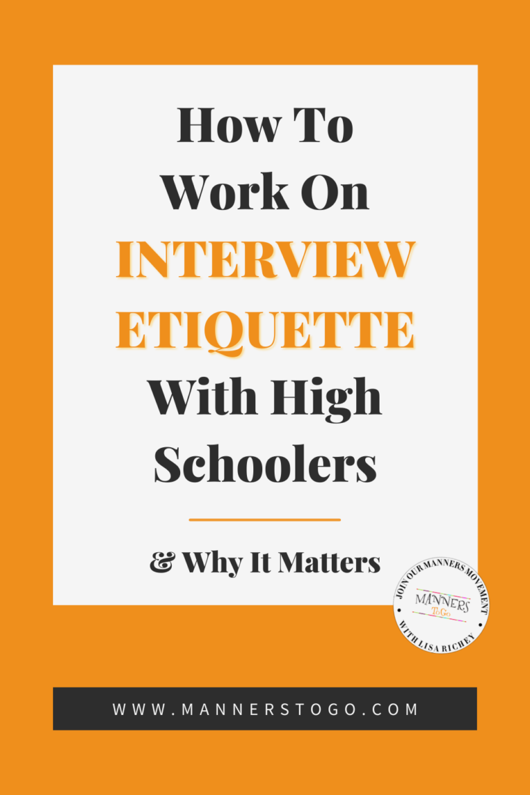 How To Work On Interview Etiquette With High Schoolers (& Why It Matters)